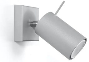 Bodové svítidlo Ring, 1x šedé kovové stínítko, (možnost polohování)