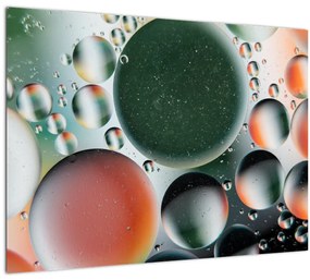 Skleněný obraz abstrakce - bubliny (70x50 cm)