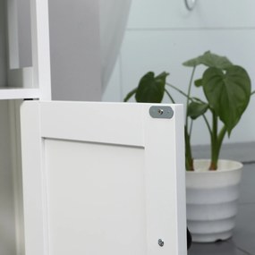 Podskříňový kabinet Kleankin se 2 dvířky a otevřenou policí, moderní design, nosnost 30 kg, 60x30x60 cm, bílý