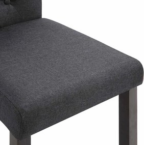 Jídelní židle 4 ks tmavě šedé textil 276965