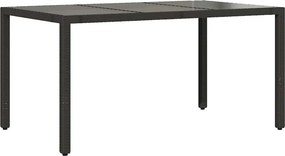 7dílný zahradní bistro set s poduškami černý polyratan 3277138