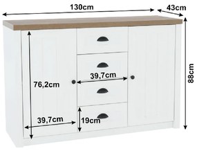 Kondela Komoda, sosna Andersen / dub lefkas, PROVANCE
