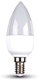 V-TAC LED žárovka (svíčka) - 6W, E14, 2700K, 470lm, 200°