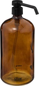 Dávkovač na mýdlo, skleněný, 1 L, hnědý