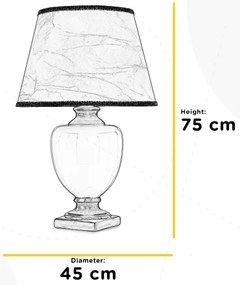 ONLI - Stolní lampa MOZART 1xE27/22W/230V černá/zlatá 67 cm