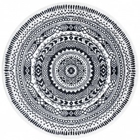 Kusový koberec Matto krémově šedý kruh 120cm