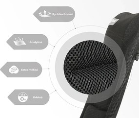 Skládací kempingové křeslo Luna, 3D síťovina