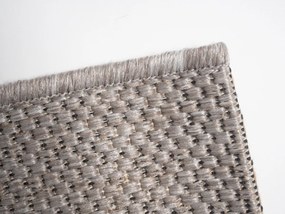 Devos Caby (DC Carpets), Kusový koberec FLOORLUX Silver/Black 20079 – na ven i na doma, 120x170, béžová, chodba / předsíň