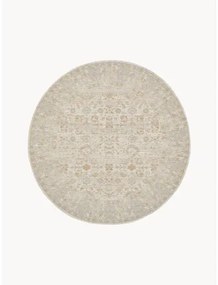 Ručně tkaný, kulatý žinylkový koberec Loire
