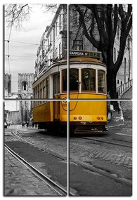 Obraz na plátně - Historická tramvaj v centru Lisabonu - obdélník 7116D (120x80 cm)