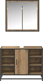 Sada koupelnového nábytku 2 ks Artisanový dub 80 x 33 x 60 cm 3402460