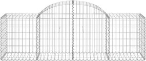 Klenuté gabionové koše 12 ks 200x50x60/80 cm pozinkované železo 3146288