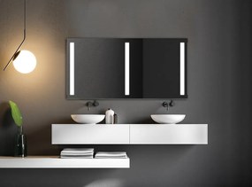 Amirro Zrcadlo na zeď chodbu do pokoje ložnice koupelny předsíně LUMINA DUO LED - 140 x 70 cm se třemi LED podsvícenými pruhy 900-971
