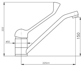 RAV Slezák MS605.0 - Umyvadlová baterie s lékařskou pákou MISSISSIPPI chrom