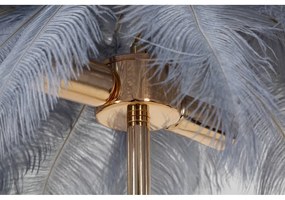Stolní lampa v šedo-zlaté barvě (výška 55 cm) Palm – Mauro Ferretti