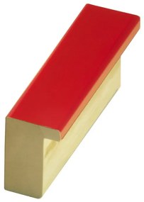 DANTIK - Zarámované zrcadlo - rozměr s rámem cca 40x50 cm z lišty PERLA červená lesklá vysoká (2878)
