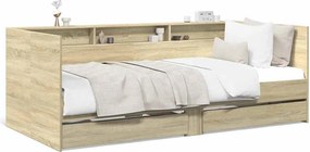 Válenda se zásuvkami bez matrace dub sonoma 100 x 200 cm 3280841