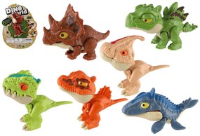 Dinosaurus kousací plast 8cm mix druhů na kartě 13x16x4 cm (1 ks)