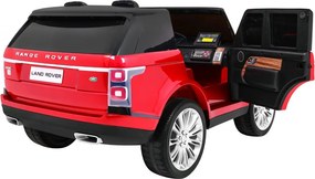 Ramiz Range Rover HSE lakované dětské auto pro 2 děti červené SUV + ovladač na dálkové ovládání + audio panel