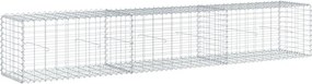Gabionový koš s víkem 300 x 50 x 50 cm pozinkované železo 3295134