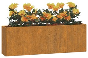 Nástěnné květináče 2 ks rezavé cortenová ocel 53 x 10 x 17 cm - Default Title