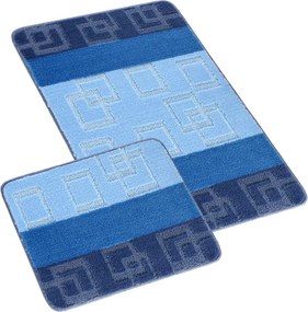 Bellatex SADA BANY 60x100 + 60x50 cm - bez výkroje Modrá 60x100 cm, 60x50 cm (SADA)