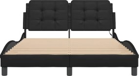 Rám postele s LED bez matrace Zadar černý 140 x 200 cm 3214110