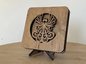 Li-Go "Anděl s krajkou" lampa 19x19cm provedení povrchu: dub světlý