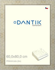 DANTIK rámeček 60x80 | PRAHA Bílá (Plexi Čiré)