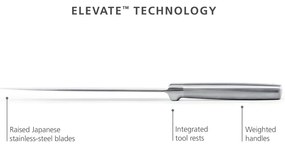 Sada nožů se stojanem 5 ks z nerezové oceli Elevate Bamboo – Joseph Joseph