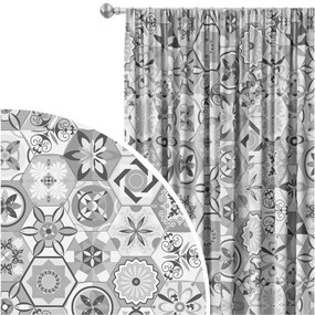 Záclona na žabky Orientální šestiúhelníky - motiv inspirovaný patchworkovou keramikou