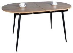 Jídelní stůl, rozkládací, dub/černá 150-190x75 cm, TAMERON