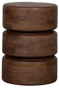 LABEL51 Odkládací stolek MILLY ø35 cm tmavě hnědý