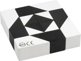 Detoa Hlavolam Tangram černobílý / od 3 let