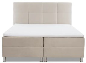 Moderní box spring postel Angela 180x200, béžová