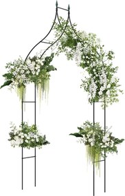 Costway Rose arch kovový zahradní oblouk v gotickém stylu oblouková růže