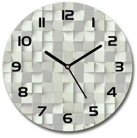 Wallmuralia Skleněné hodiny kulaté Geometrické pozadí fi 30 cm