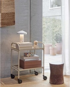 Ocelový servírovací stolek na kolečkách 37,5x52 cm Maki – OYOY Living Design
