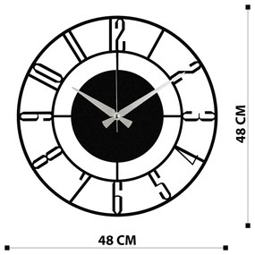 Nástěnné hodiny Enzo 48 cm černé