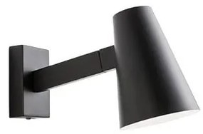 REDO Group 01-1553 Mingo, černá nástěnná lampa v severském stylu, 1x28W E14, délka 26cm
