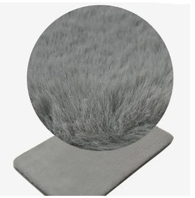 Erga Mola, extra jemná koupelnová předložka z mikrovlákna 80x50 cm, šedá, ERG-08375