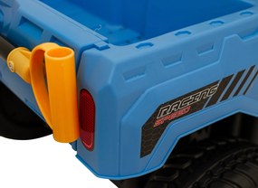 Ramiz Dětské auto Pick-Up Speed 900 modré + pohon 4x4 + pohyblivá korba + zavazadlový prostor + dálkové ovládání + lopatka + LED a zvuky