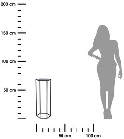 STOJAN NA KVĚTINÁČ HEXA 70X24X28 CM ČERNÁ