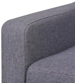 vidaXL Marketos Sedací souprava 2 kusy textil šedá