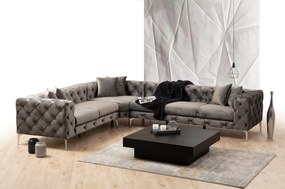 Atelier del Sofa Rohová sedací souprava Como Left - Anthracite, Antracitová