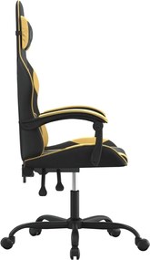 vidaXL Herní židle umělá kůže [3143877] Barva: Černý a zlatý