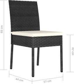 vidaXL Zahradní jídelní židle 4 ks polyratan [317167] Barva: Černá