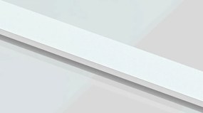 vidaXL Posuvné dveře 90 x 205 cm čiré ESG sklo a hliník [155205] Barva: Bílá a průhledná