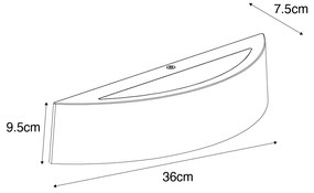 Moderní venkovní nástěnné svítidlo bílé IP44 - Caz