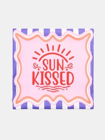 Sinsay - Dekorativní polštář s nápisem Sun Kissed - pastelová růžová